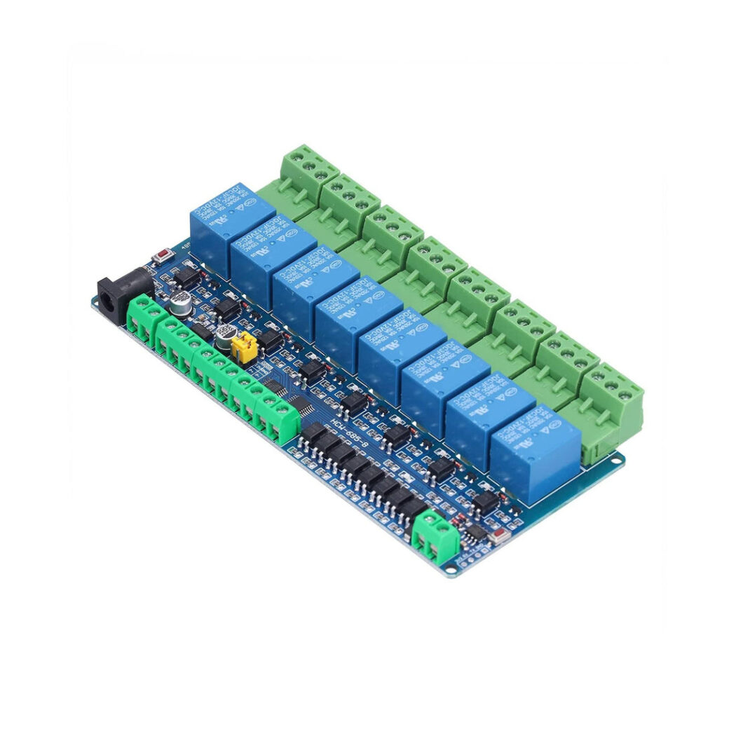 Modbus 8 Channel Relay Module 12V Modbus RTU 8 Channel Relay Module Input Optocoupler Isolation ...