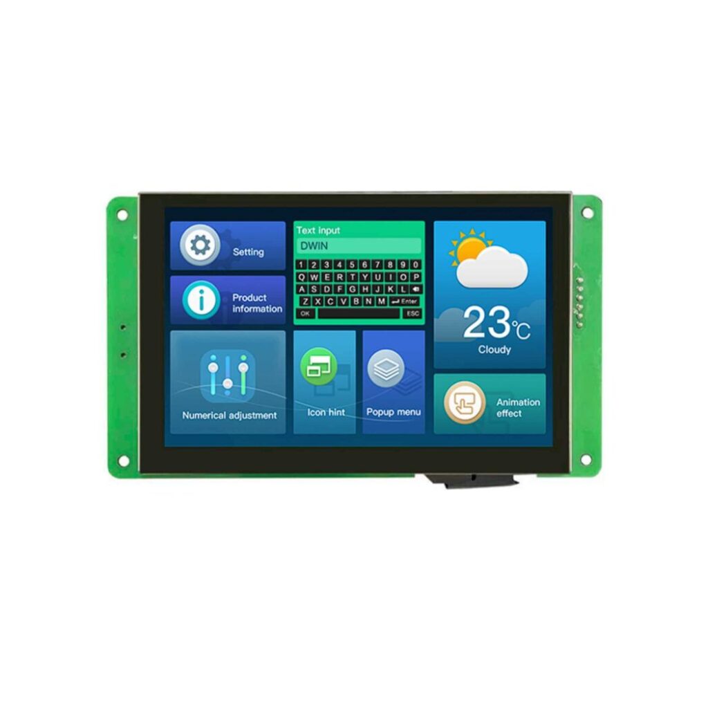 DWIN 5.0 Inch Display 800x480 RS232 HMI LCD Display Capacitive Touch ...