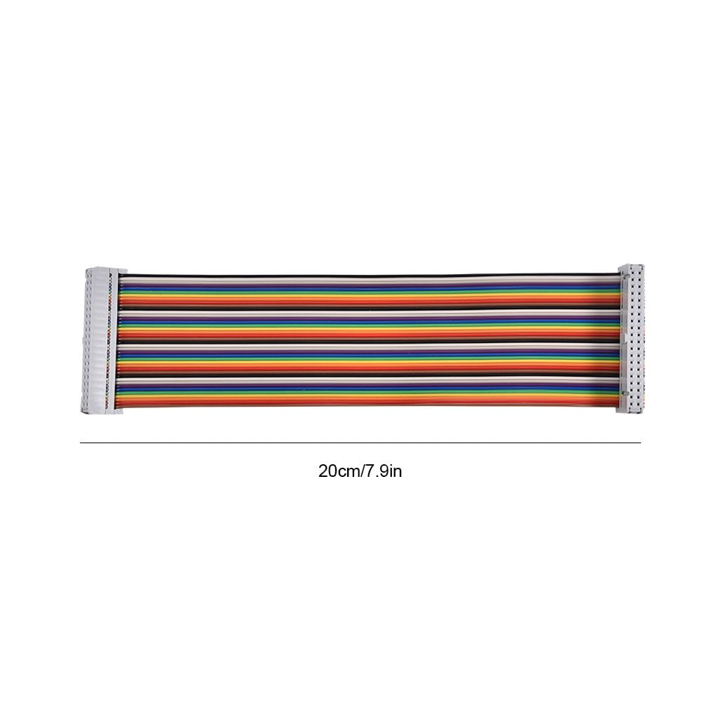 GPIO 40 Pin Colorful Rainbow Female To Female Ribbon Cable