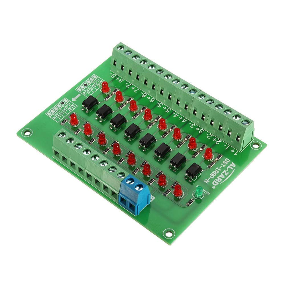 8 Channel 24V To 5V Optocoupler Isolation Module PLC Signal Level ...