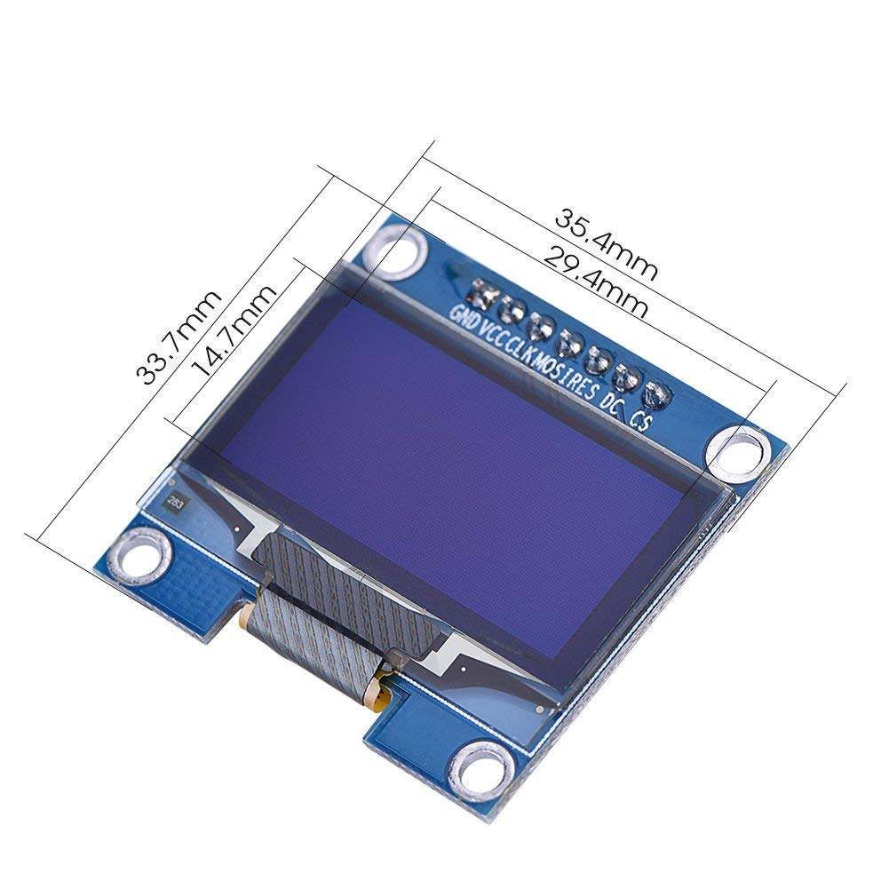 1.3'' SPI I2C Serial 128X64 White OLED LCD Display Screen Module ...