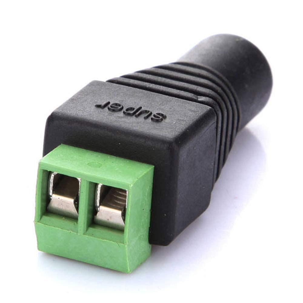DC Power Female Jack Adapter Cable Plug Connector Screw