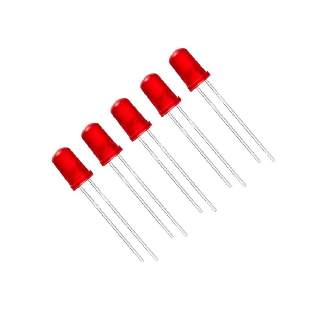 Buy Red Led Light Emitting Diode 5mm (Pack Of 5) in India