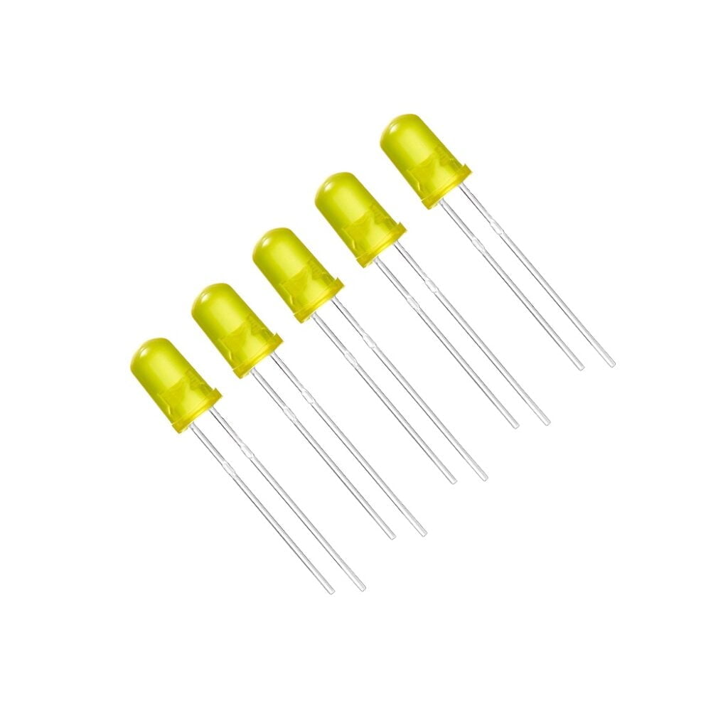 Buy Yellow Led Light Emitting Diode 5mm (Pack Of 5) in India