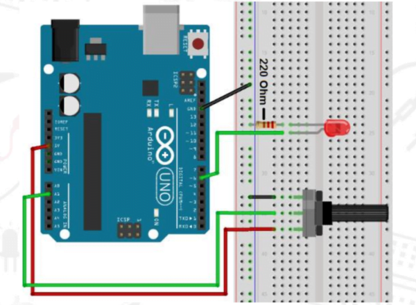 How To Control The Intensity of Led using Potentiometer/PWM