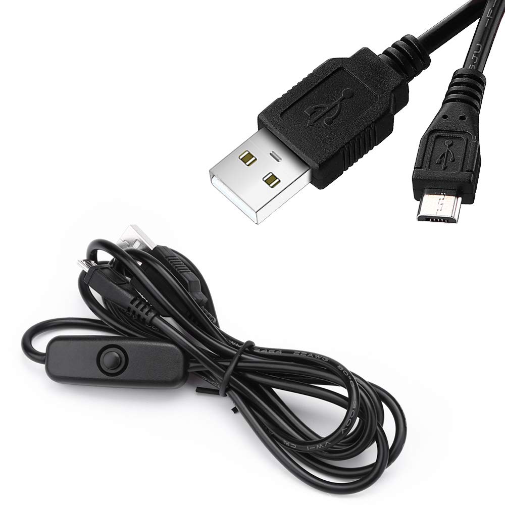 Micro USB With ON/OFF Switch USB Cable Cord Charger Adapter