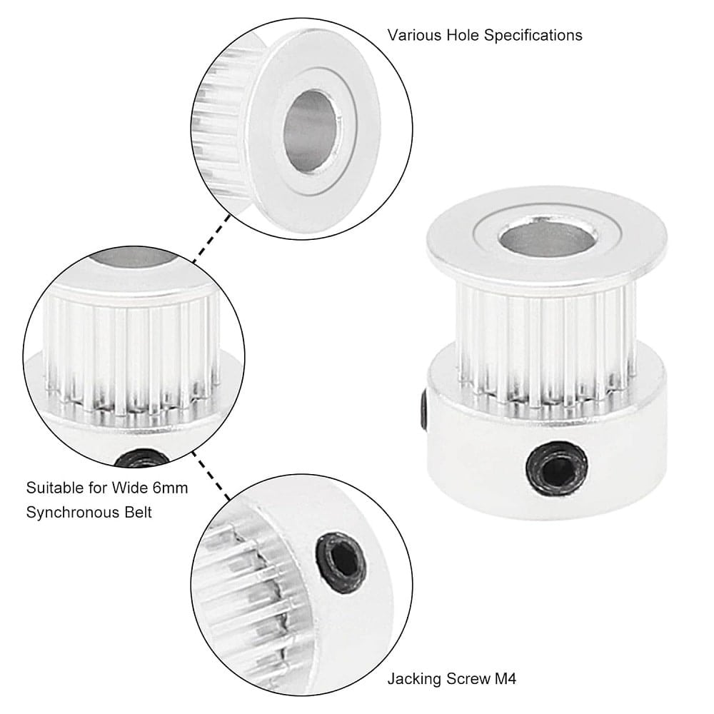 5mm GT2 Timing Pulley Aluminum GT2 Timing Pulley 16 Tooth 5mm Bore For ...