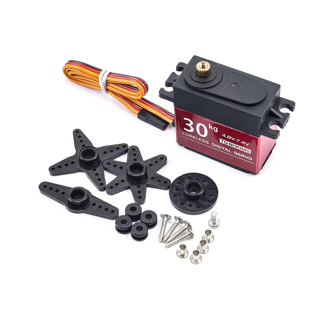 RC 30KG Digital Servo 360 Degree High Torque Metal Gear Servo Motor for ...