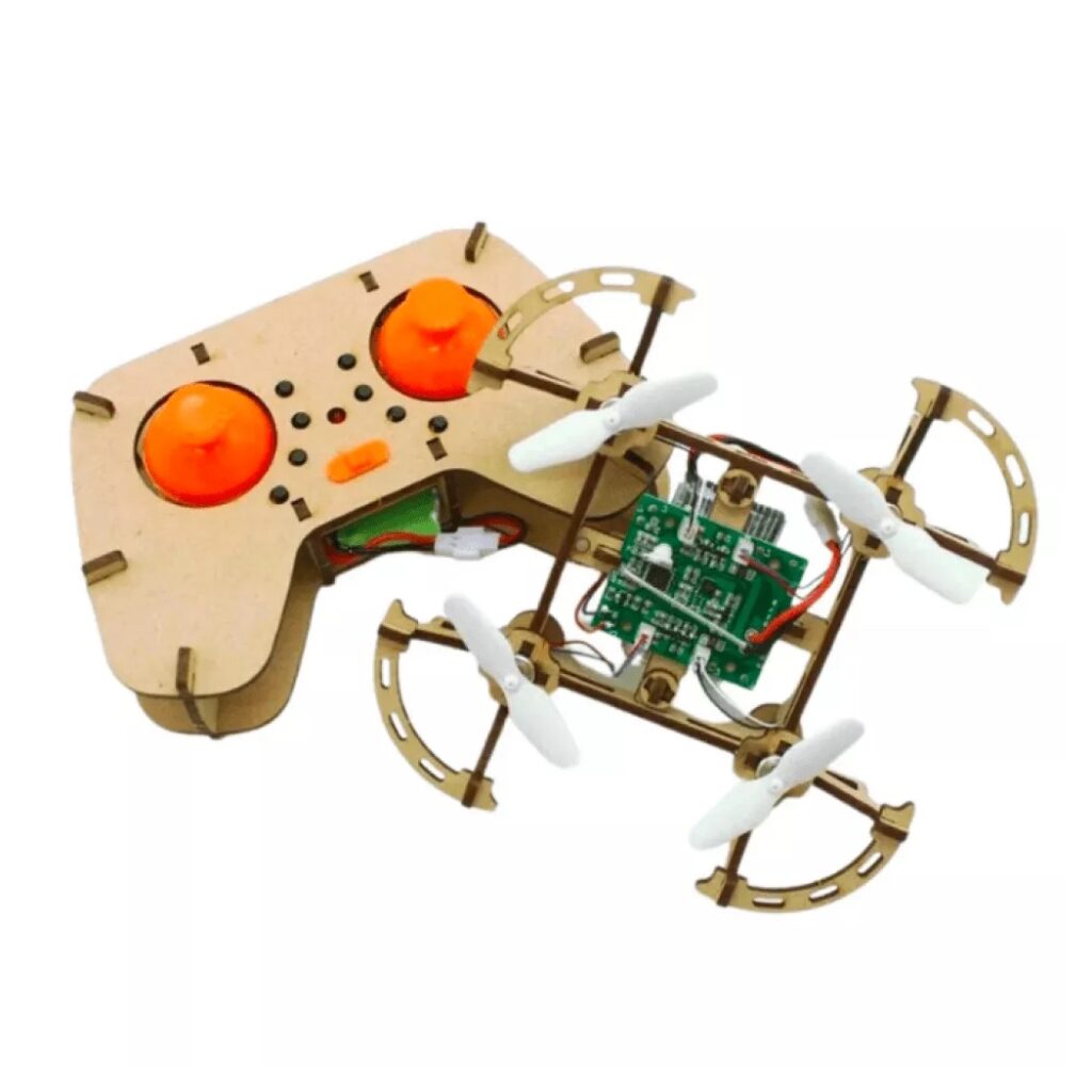 DIY Drone Mini Toy Drone Aircraft with Remote Wooden Assembly Mini ...