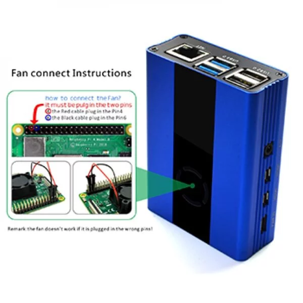 Raspberry Pi 4 Cooling Case and Cooling Fan - Optimal Cooling, Premium ...
