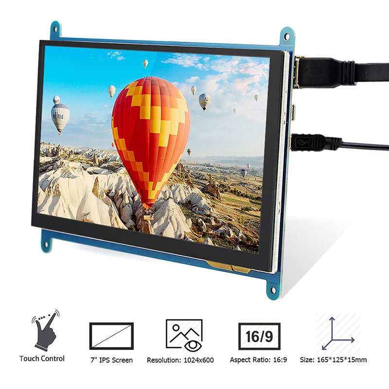 Raspberry Pi 4B 7 Inch Touch Screen 1024x600 LCD display