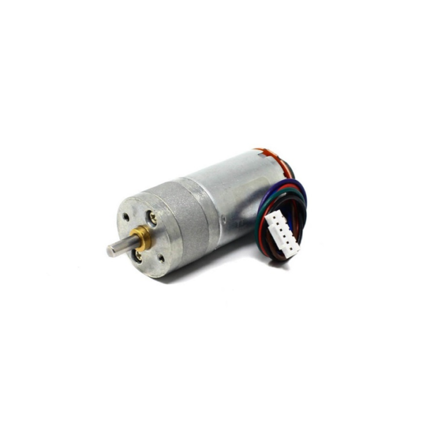 N25 12V 370RPM Metal Gear Motor With Integrated Encoder D-Shaped Shaft ...
