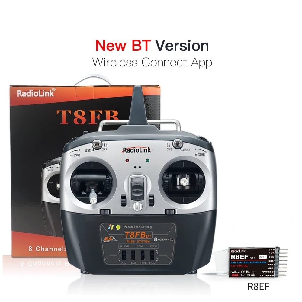 Radiolink T8FB 8 Channels 2.4GHz RC Remote Transmitter and R8EF ...