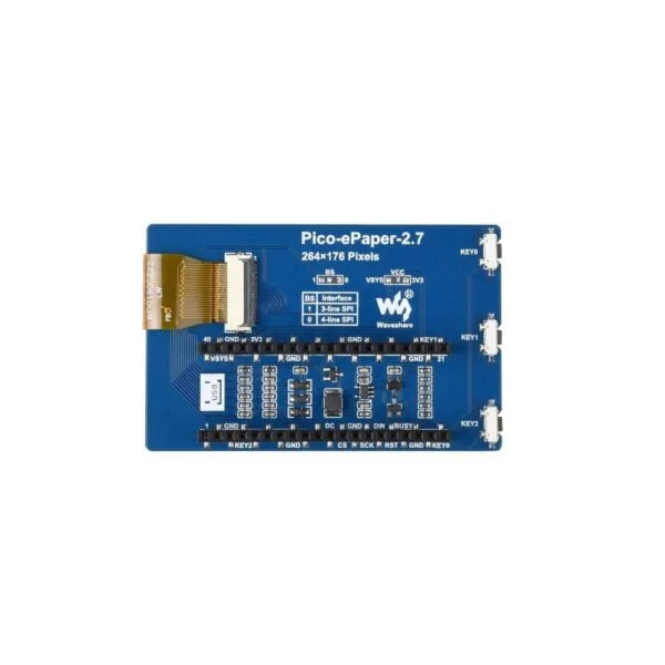 Waveshare 2.7inch E-Paper E-Ink Display Module For Pi Pico